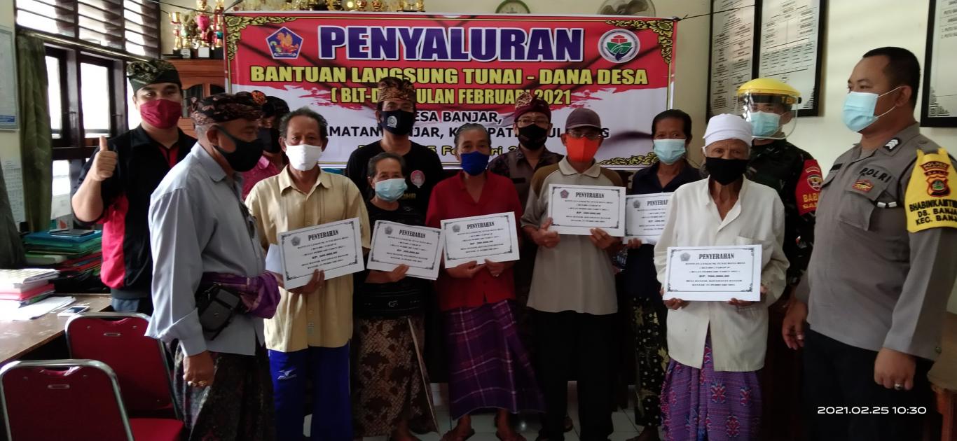 Penyaluran BLT Dana Desa Bulan Februari Tahun 2021 - Website Desa Banjar